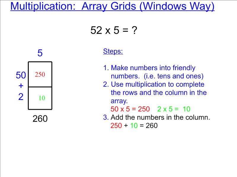 2 Digit x 2 Digit Multiplication – Array (Window Method) – Mrs. LeBlanc ...