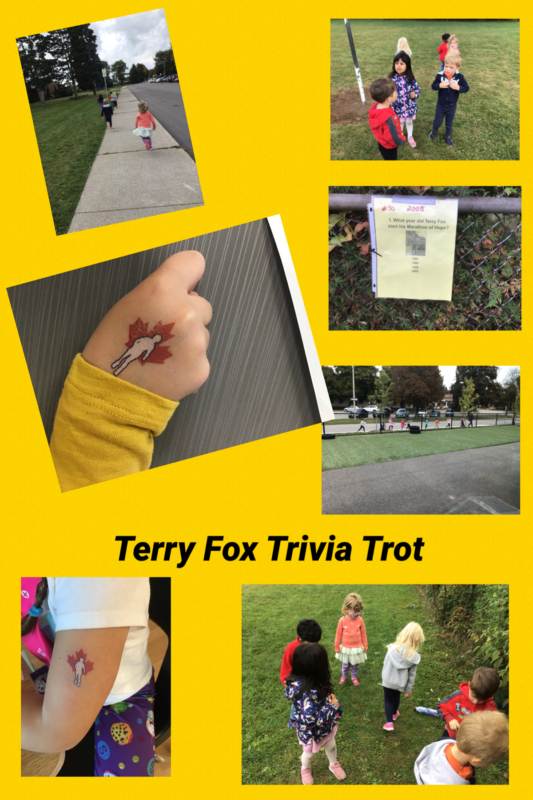 Terry Fox Trivia Trot | Ms. Downey"s Kinder "GARDEN"