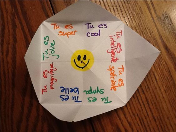 Cocotte (cootie-catcher) – La salle 204