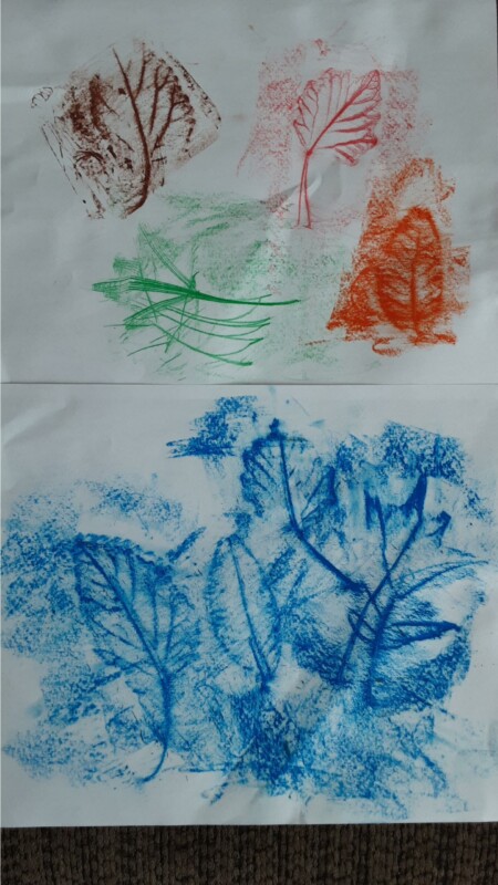 Leaf Rubbings – Crayons and iPads