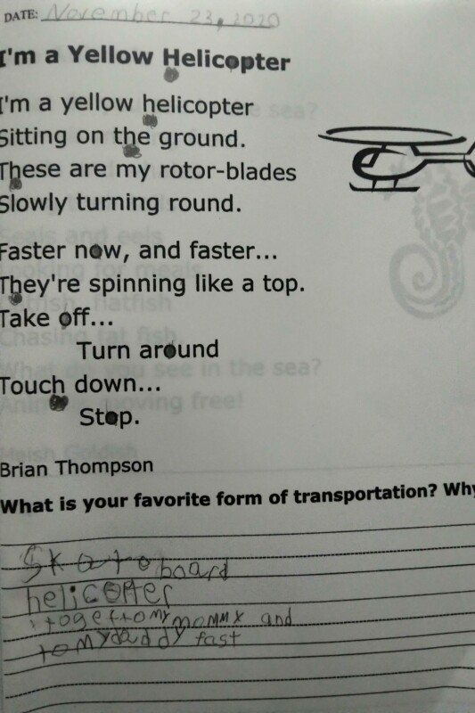 Weekly Poem – Crayons and iPads