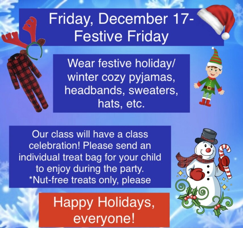 Festive Friday | La classe de Mme Zess Grade 4 2021-22