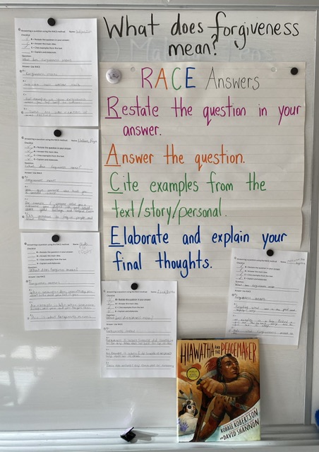 We are reading Hiawatha and the Peacemaker for our Indigenous education ...