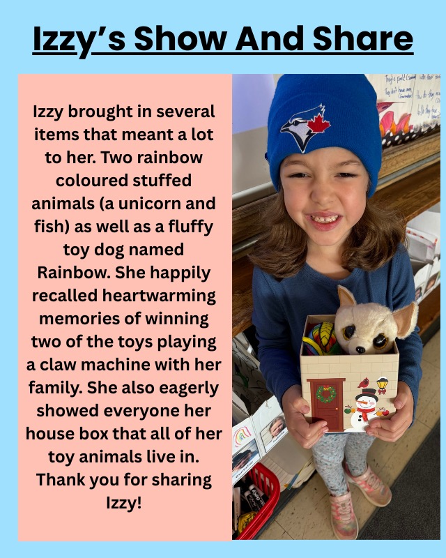 Izzy’s Show & Share