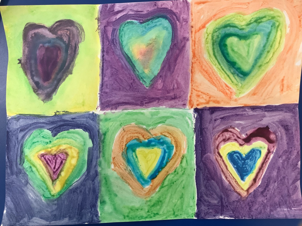Art-Painted hearts in the style of Kandinsky – La classe de Mme Zess ...