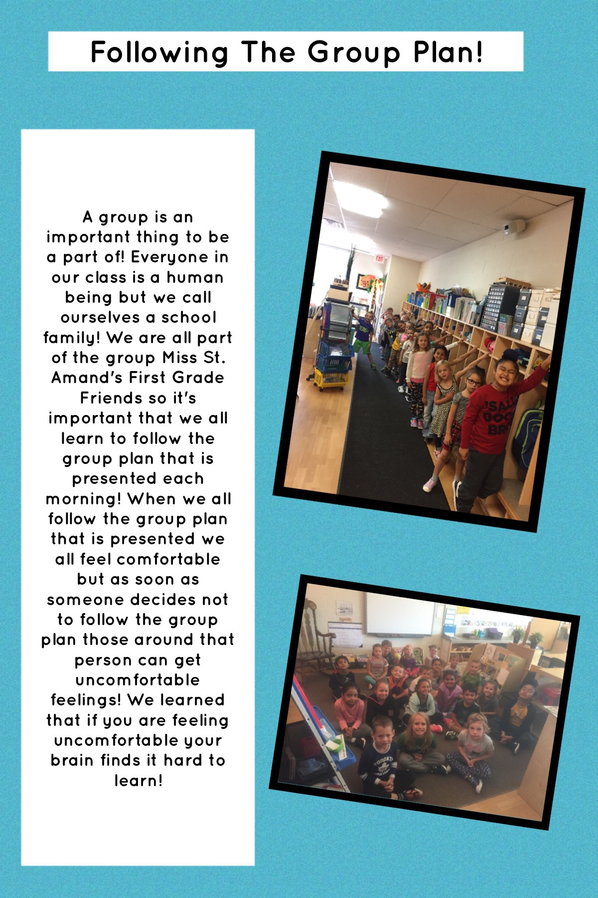 The Group Plan | Miss St. Amand & Her First Grade Friends!