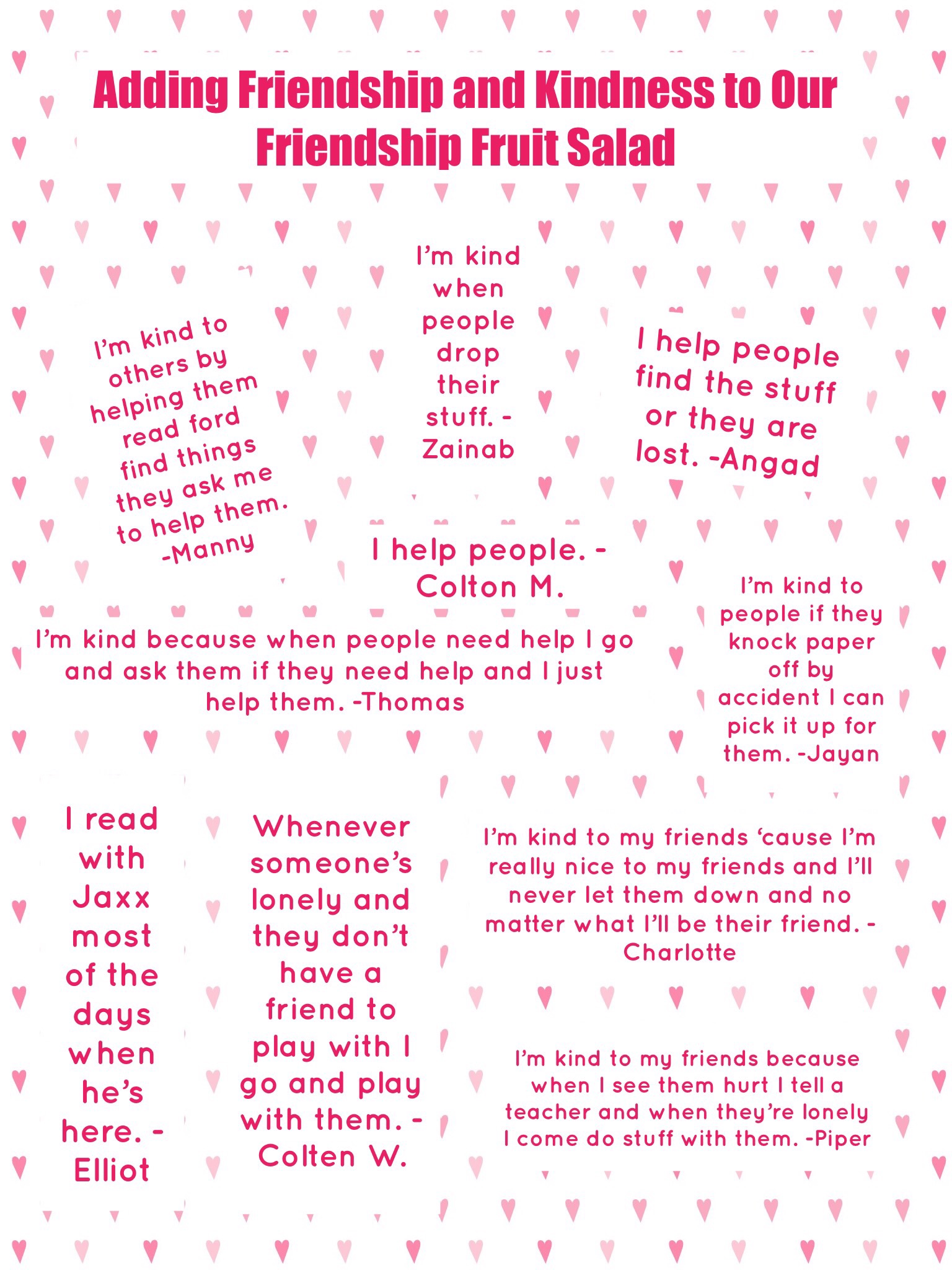 Friendship Fruit Salad | Grade 1 with Mrs. Dale