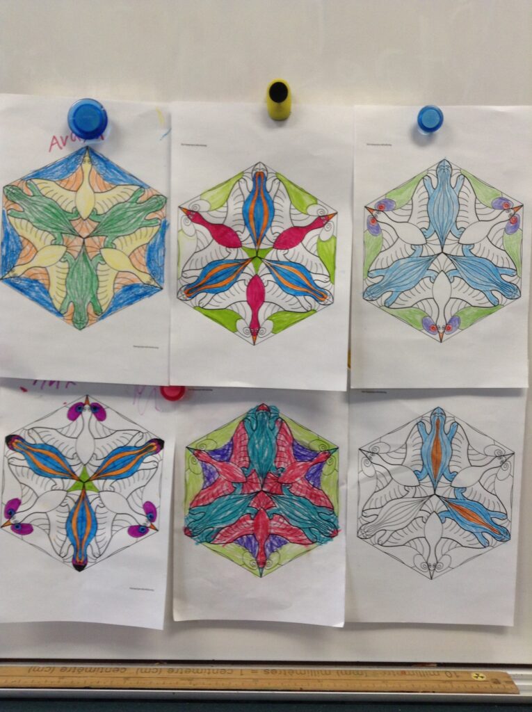 Art inspired by M.C. Escher – Mrs. Tilton's Grade 2/3 Classroom