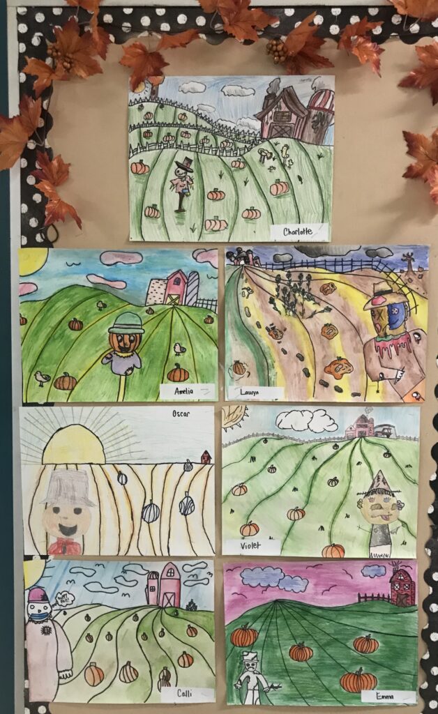 One Point Perspective Pumpkin Patch Landscapes – Mrs. Bennett's Grade 6 ...