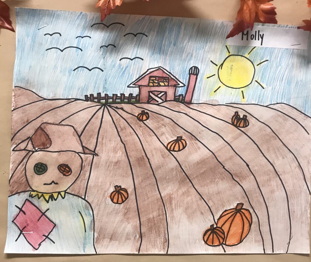 One Point Perspective Pumpkin Patch Landscapes – Mrs. Bennett's Grade 6 ...