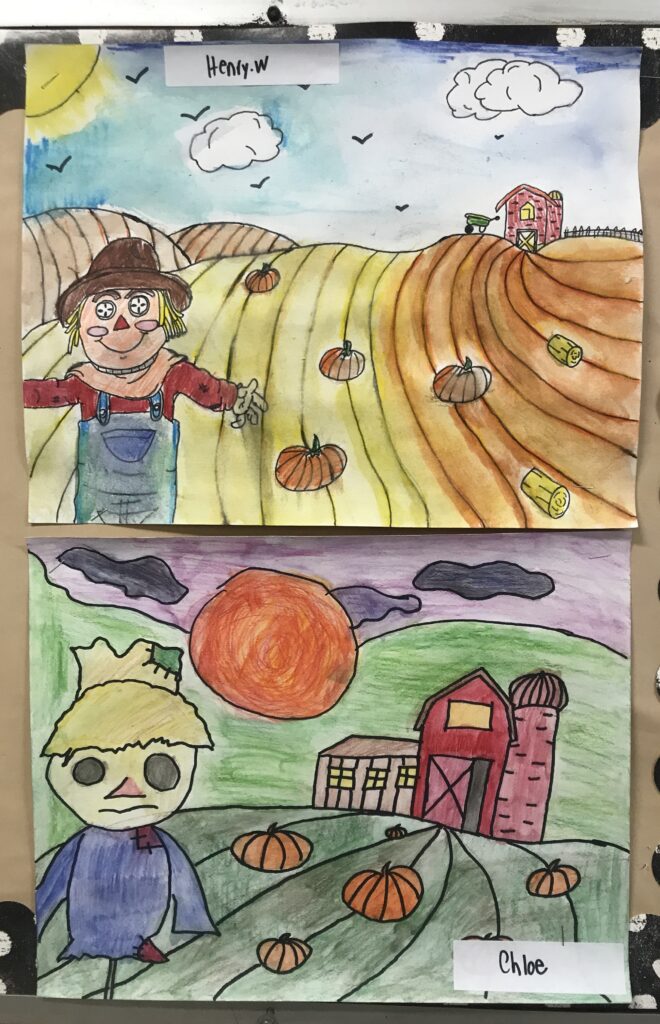 One Point Perspective Pumpkin Patch Landscapes – Mrs. Bennett's Grade 6 ...