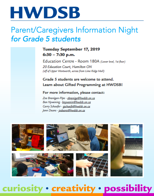 Parent Information Session – Enrichment and Innovation Centre