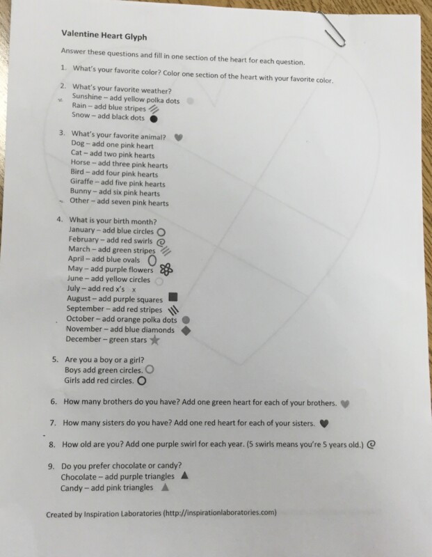 Valentine Heart Glyphs – Mrs. Coffer – Tiffany Hills