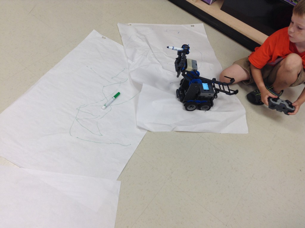 Logan makes the robot draw – Camp Power