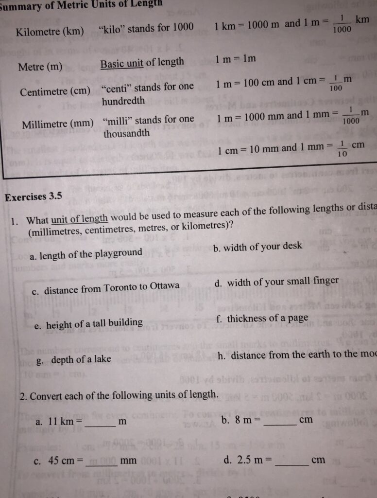 Metric Conversion Practice Day 3: moving decimals to right or left ...