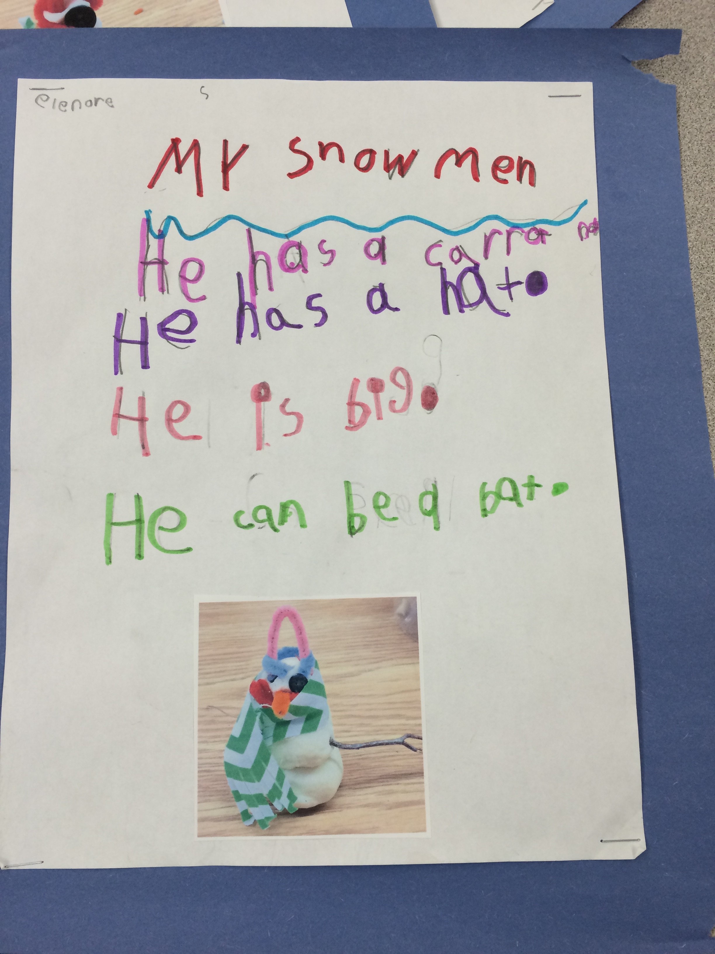 Snowman Poems | Kindergarten Corner