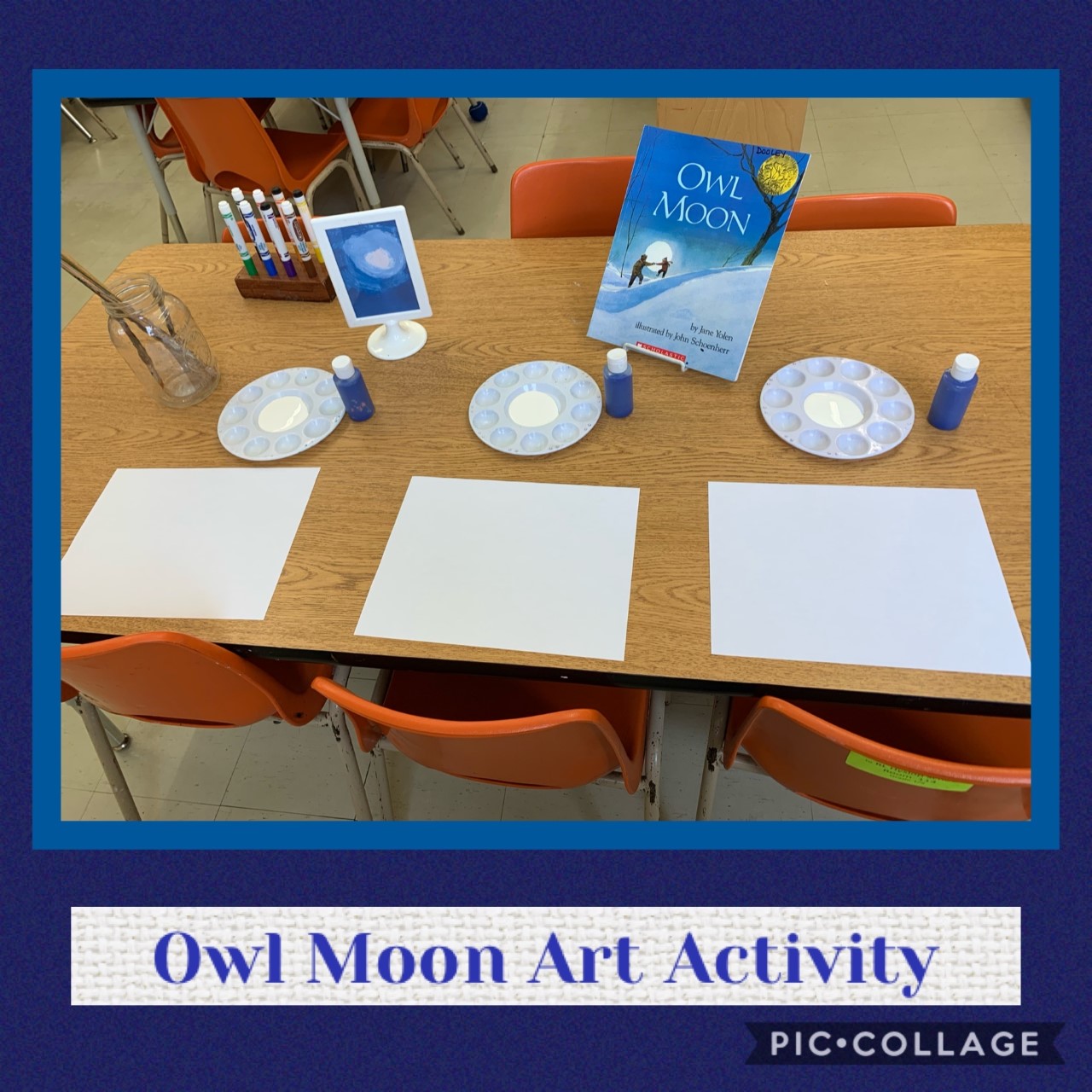 Owl Moon Paintings – Kindergarten Corner