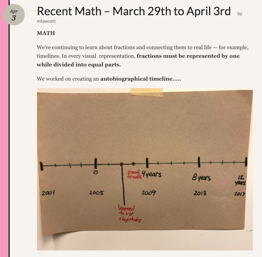 March 29th – April 3rd – Fractions & Timelines, Comprehension ...