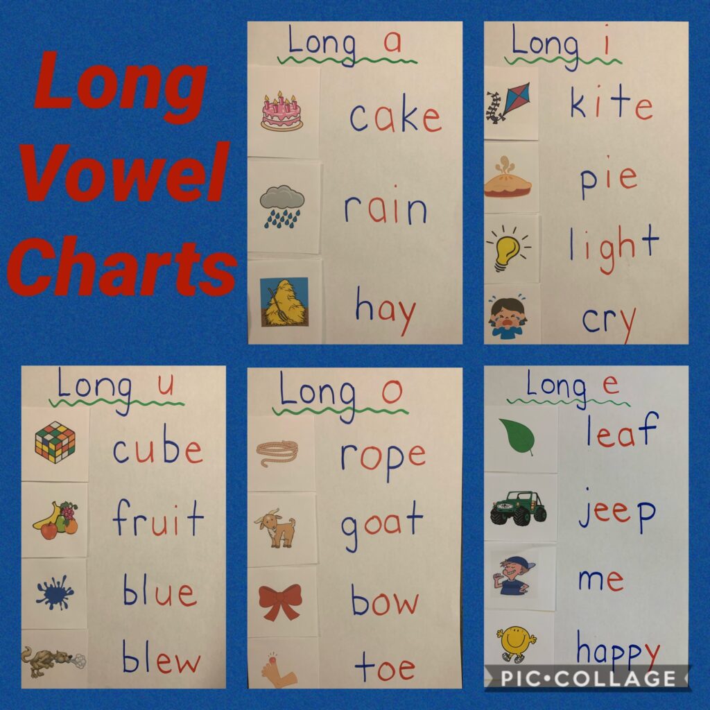 Long Vowels Charts – Mrs. DiCecca's Grade 1 Class