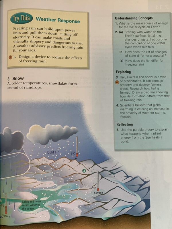 Science: Heat and the Water Cycle – Steiner Grade 7A Homeroom